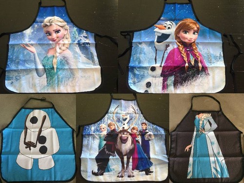 Kids Frozen Apron Elsa Anna Princess Queen Character Baking Cooking ...