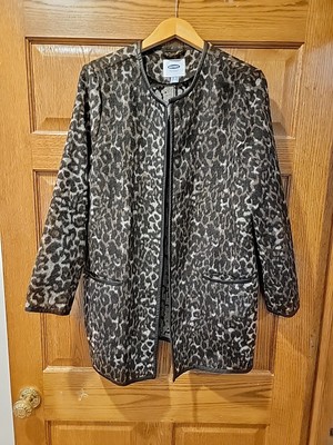 Women's Cheetah Print Coat - Large | eBay