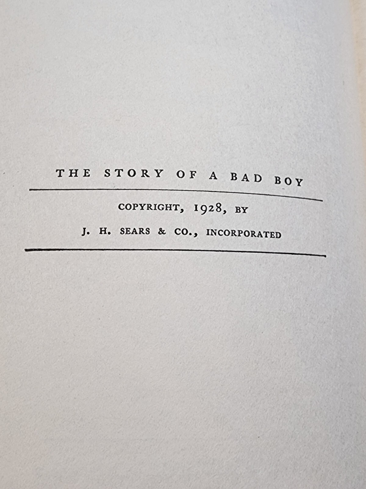 The Story of a Bad Boy Thomas Bailey Aldrich 1928 Red Hardcover Vintage ...