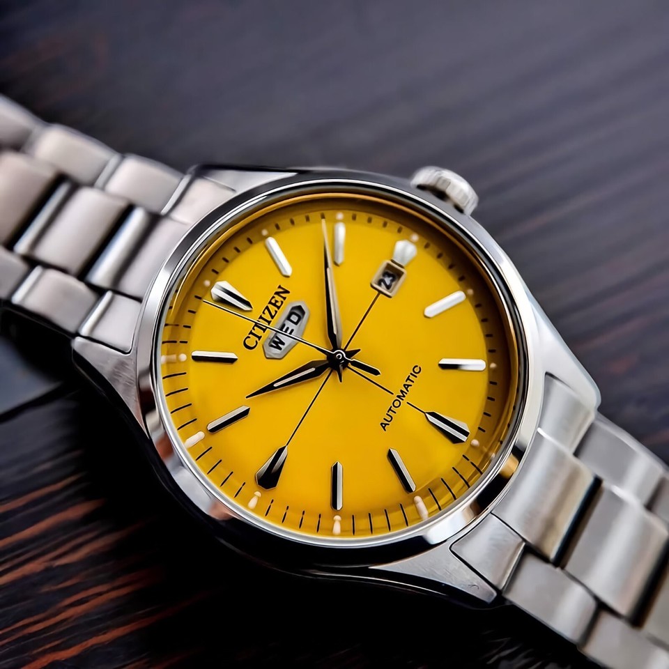 CITIZEN C7 NH8391-51Z Mechanical Automatic Yellow Dial Stainless Steel ...