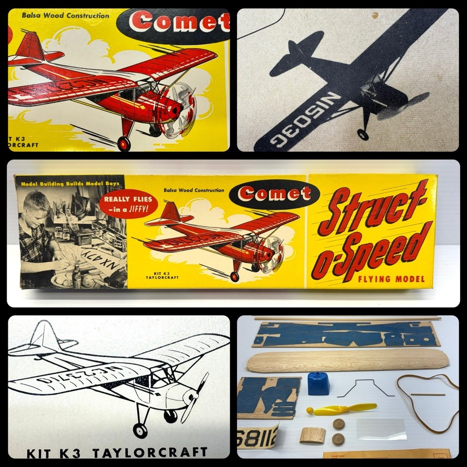 Comet Struct-O-Speed Taylorcraft Kit #K-3 Circa: 1951 Excellent New in Box NICE! | eBay