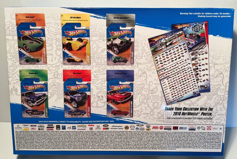 Hot Wheels 10 Car Gift Pack Exclusive Decoration,Plymouth,Ford (B252 ...