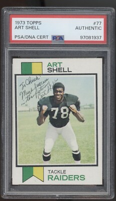1973 Topps #77 Art Shell Autographed Signed HOF PSA Slab | eBay