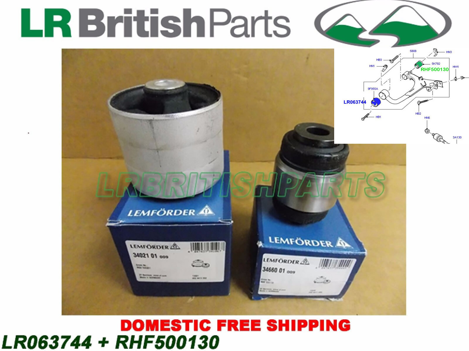 LAND ROVER BUSHING REAR CONTROL ARM UPPER SET SPORT 05-13 RHF500130 ...