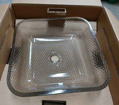 JSG Oceana 005-016-000 Cubix Vessel Crystal Hard Roc Glass Square ...