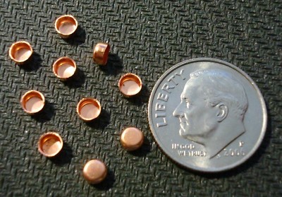 Bezel cups copper 3mm round machine made smooth edge 10 bezel cups ...