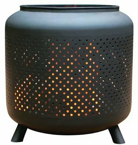 Glow Acheron™ Designer Outdoor Fire Pit Firepit Drum Includes Log Wood ...