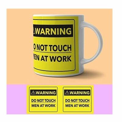 Warning Do Not Touch Men At Work Ceramic Mug (og) REDUCED | eBay
