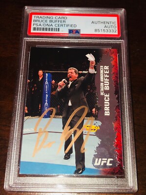 Bruce Buffer 2009 Topps #146 UFC Signed Rookie Card Auto PSA RARE A | eBay