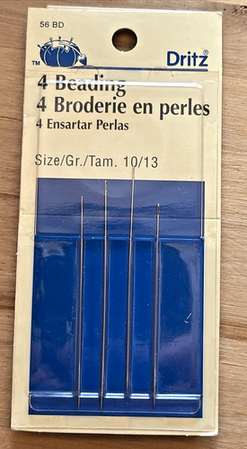 Dritz 4 Beading Needles Size 10/13 from England | eBay