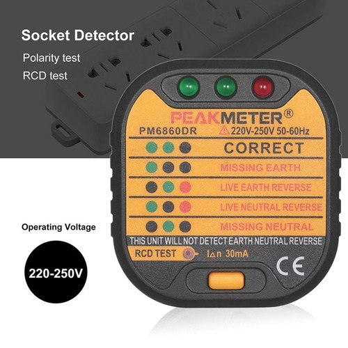 Voltage Detector Polarity Phase Pheck Detector Socket Tester Outlet ...