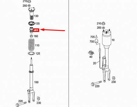 NUEVO PARACHOQUES DE GOMA CON RESORTE DELANTERO MERCEDES-BENZ ML W164 ...