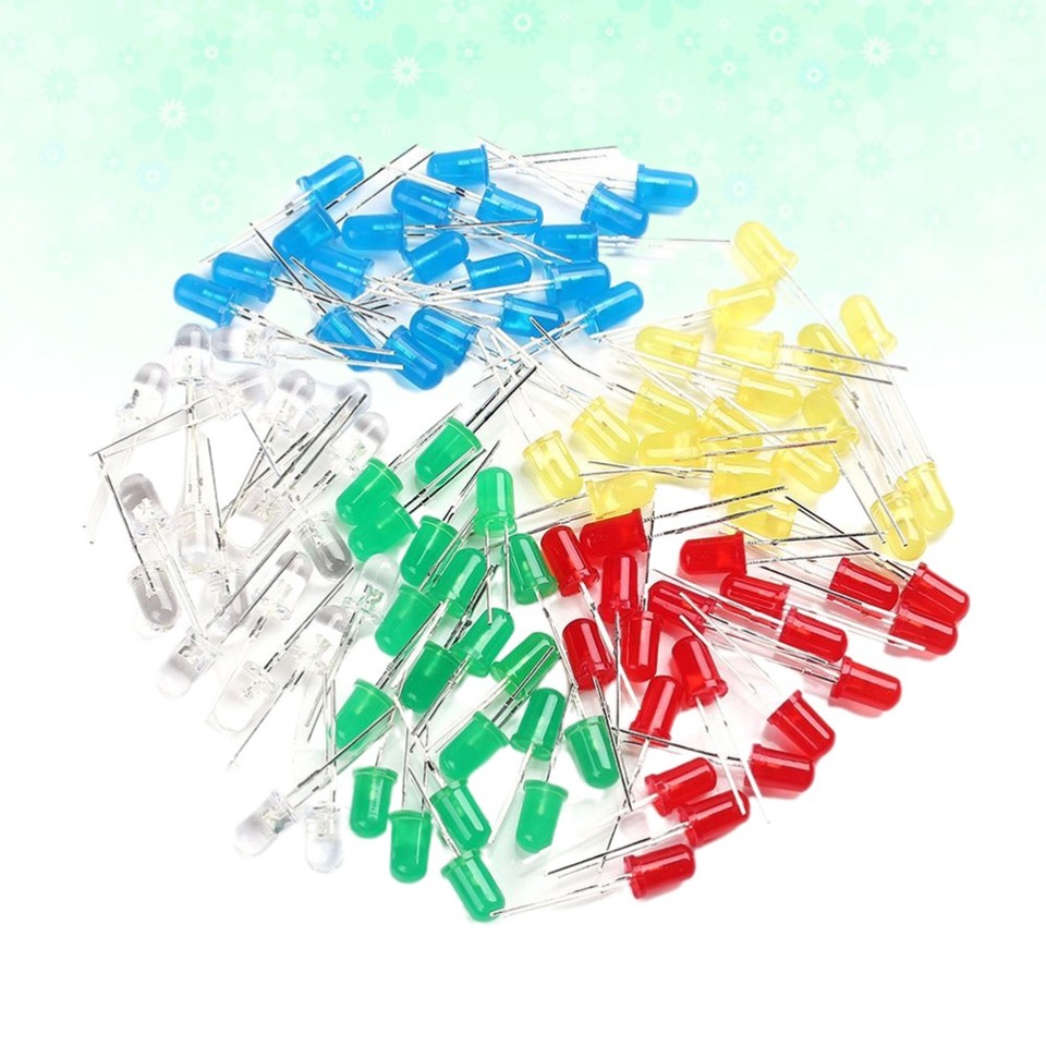 500 Pcs LED Light Components Emitting Diode Diffused with Resistors | eBay