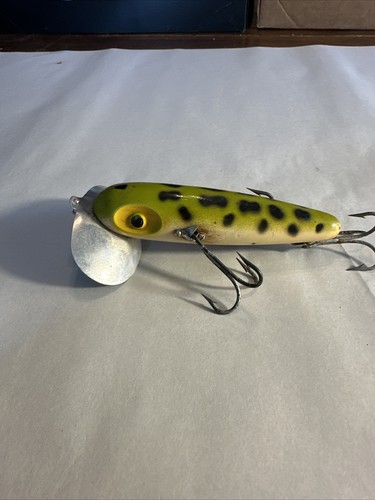 Frog Color Wood Arbogast Musky Jitterbug Lure | eBay