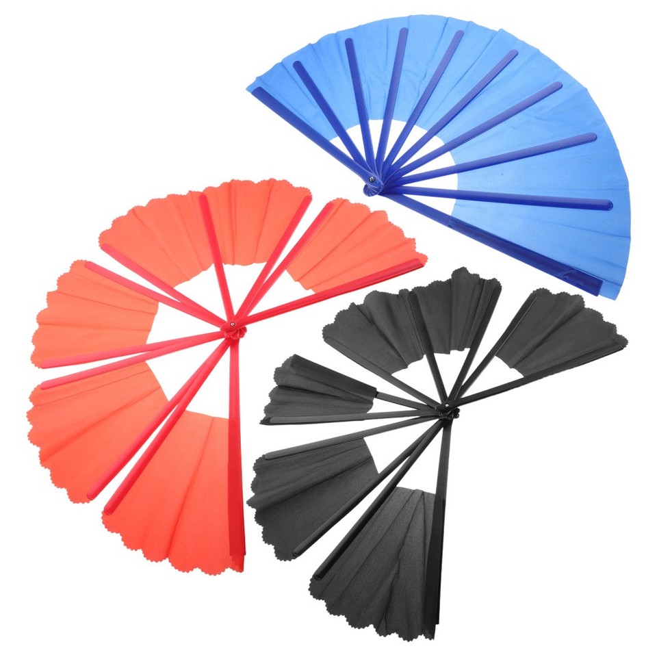 3pcs Folding Handheld Trick Fan - Magician Prop Breakaway Fans For ...