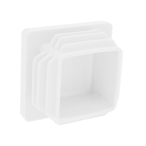 10 Pack Square Tube Inserts 70mm x 70mm, White, Box Section Caps, Tube ...