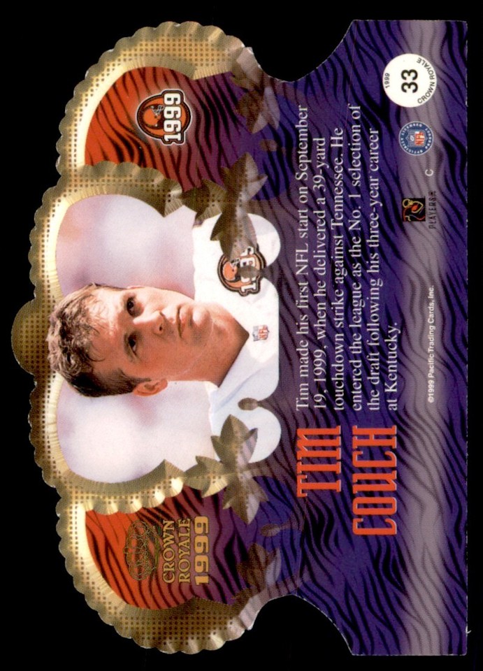 1999 PACIFIC CROWN ROYALE TIM COUCH RC CLEVELAND BROWNS #33 | eBay