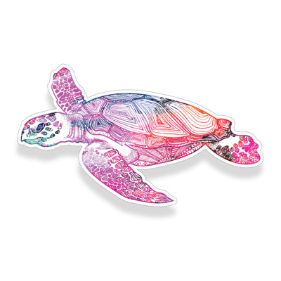 Sea Turtle Sticker Watercolor Beach Laptop Cup Car Vehicle Window ...