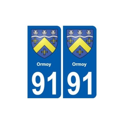91 Ormoy blason autocollant plaque stickers ville | eBay