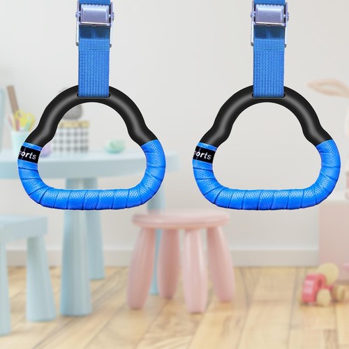 Gymnastics Rings Bar Attachment Adjustable Straps Buckles Exercise ...