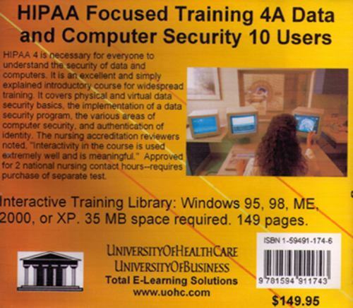 HIPAA Focused Training 4A Ten Users by Daniel Farb (2005, CD-ROM) for ...