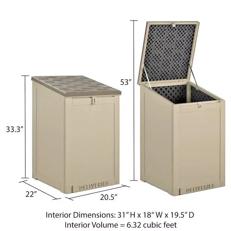 Large Waterproof Parcel Drop Box Delivery Box with Lid & Pistons ...
