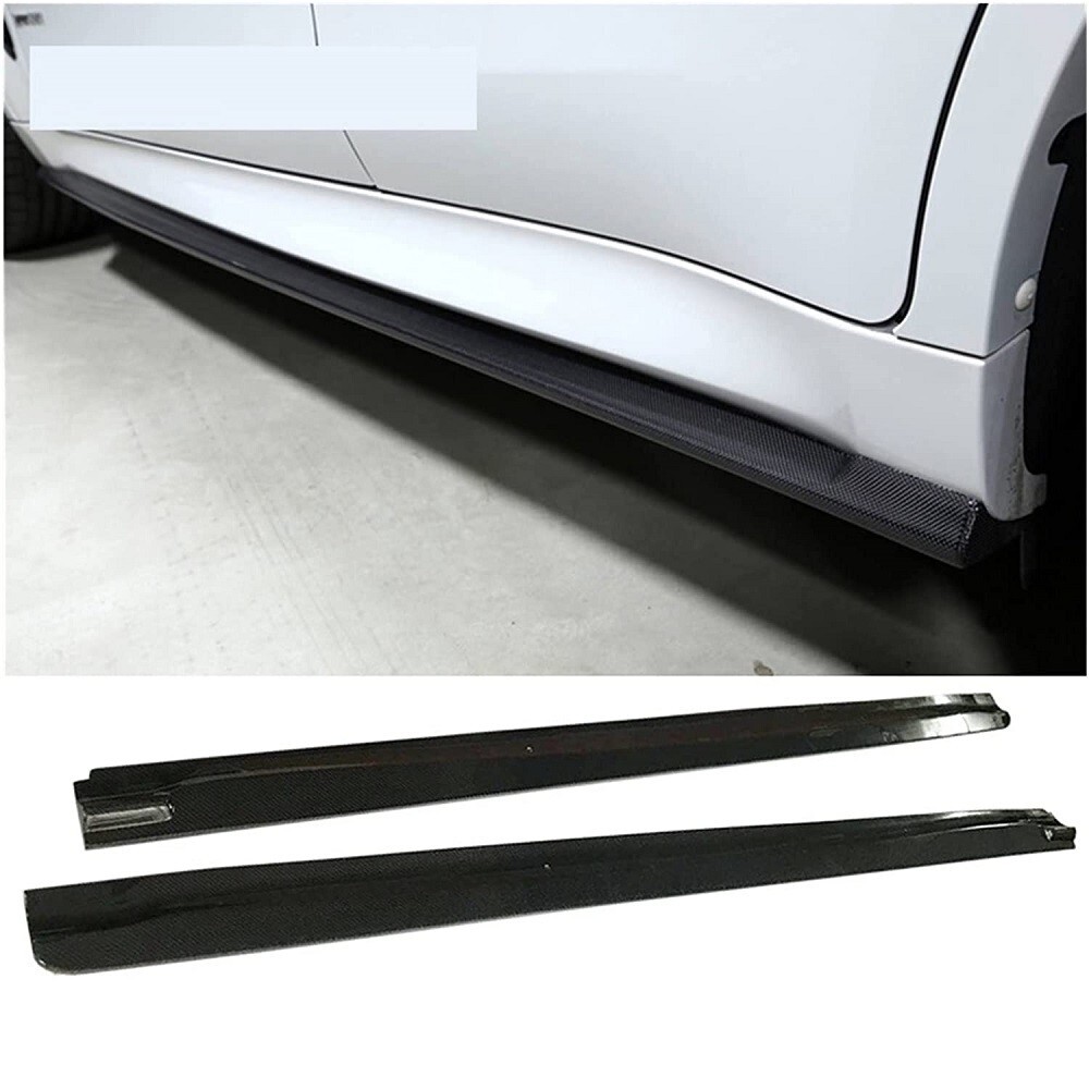 For BMW X5M F85 X6M F86 2015-18 Carbon Fiber Car Side Skirts Extension ...