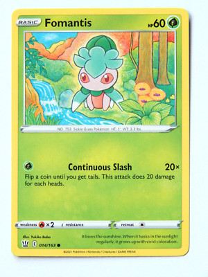 Fomantis 014/163 (NM, Pokemon Card, Battle Styles, 2021, Grass, Common ...