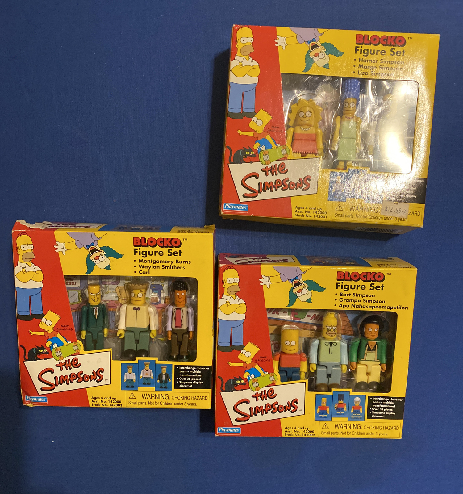 The+Simpsons+Blocko+Figure+Set+Series+1+Playmates+Toys+R+US+2002 for ...
