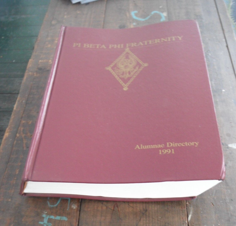 1991 PI BETA PHI FRATERNITY Alumnae Directory names numbers genealogy ...