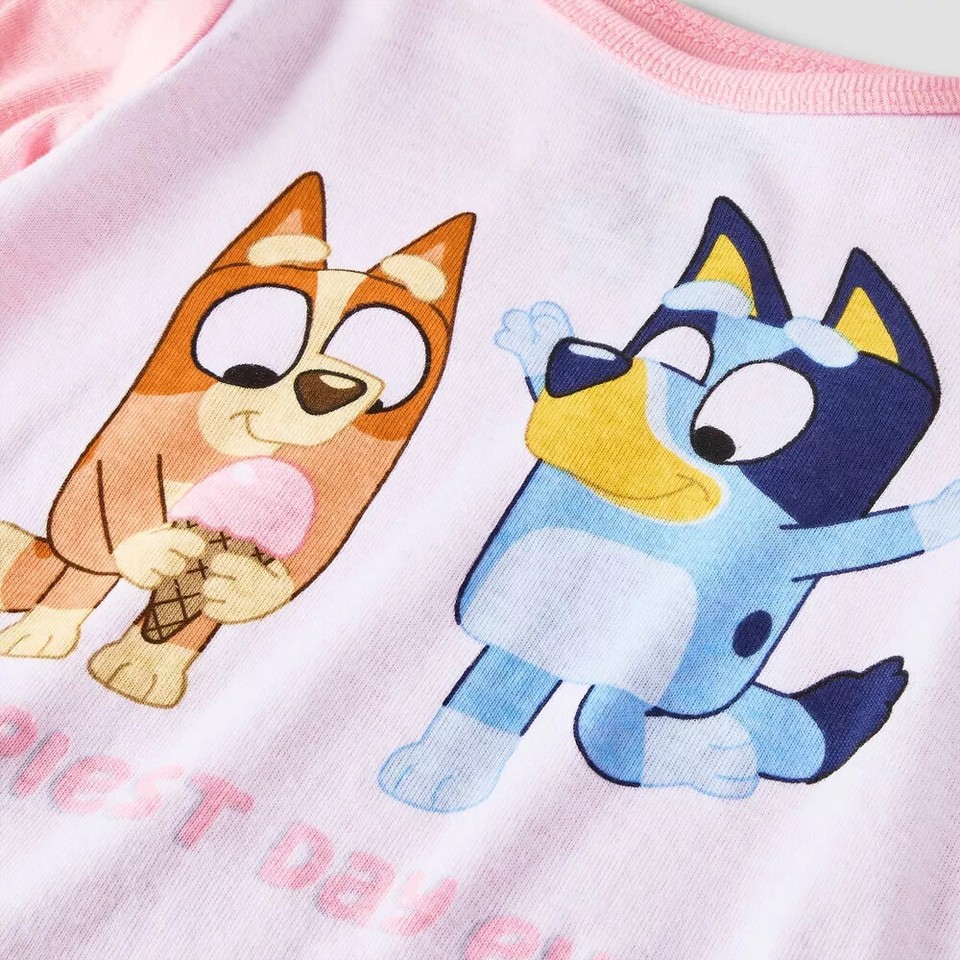 4 PC Bluey Pajamas Set Toddler Boy Girl Shirt Pants 2T 3T 4T 5T Cotton ...