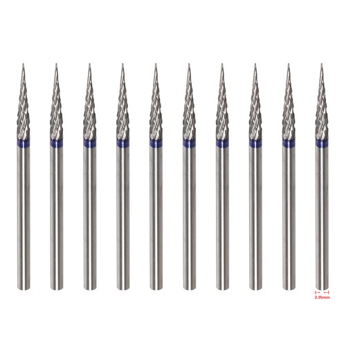 10 PCS Dental Lab Polishing Bur Drills Tungsten Steel Carbide Burs HP 2 ...