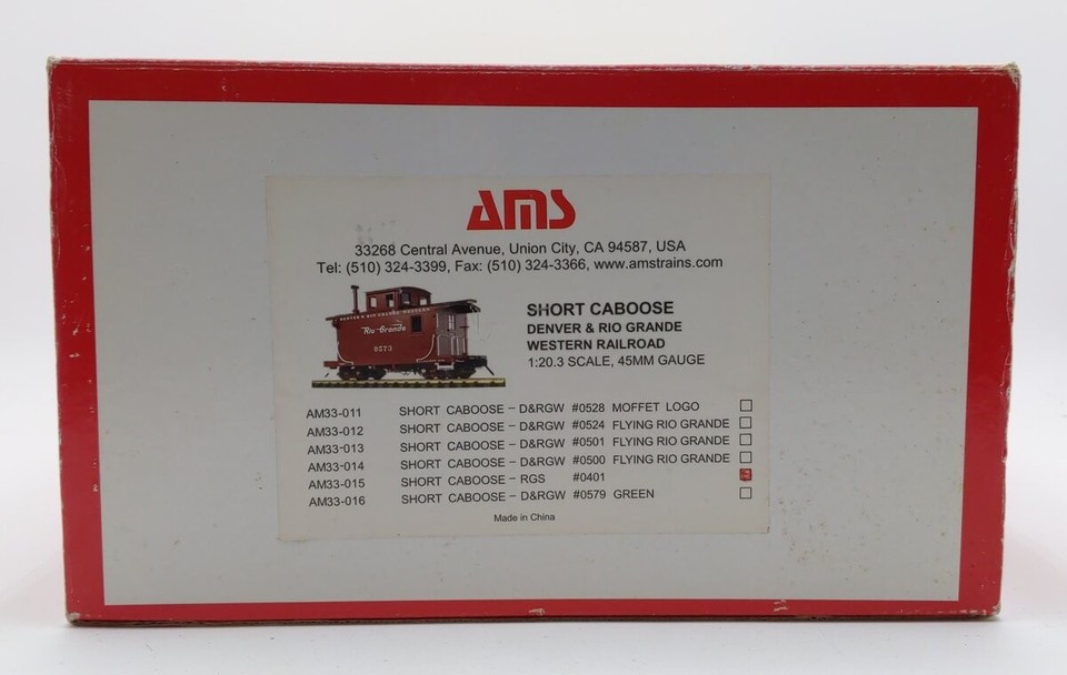 Accucraft AM33-015 1:20:3 Narrow Gauge Rio Grande Southern Short ...