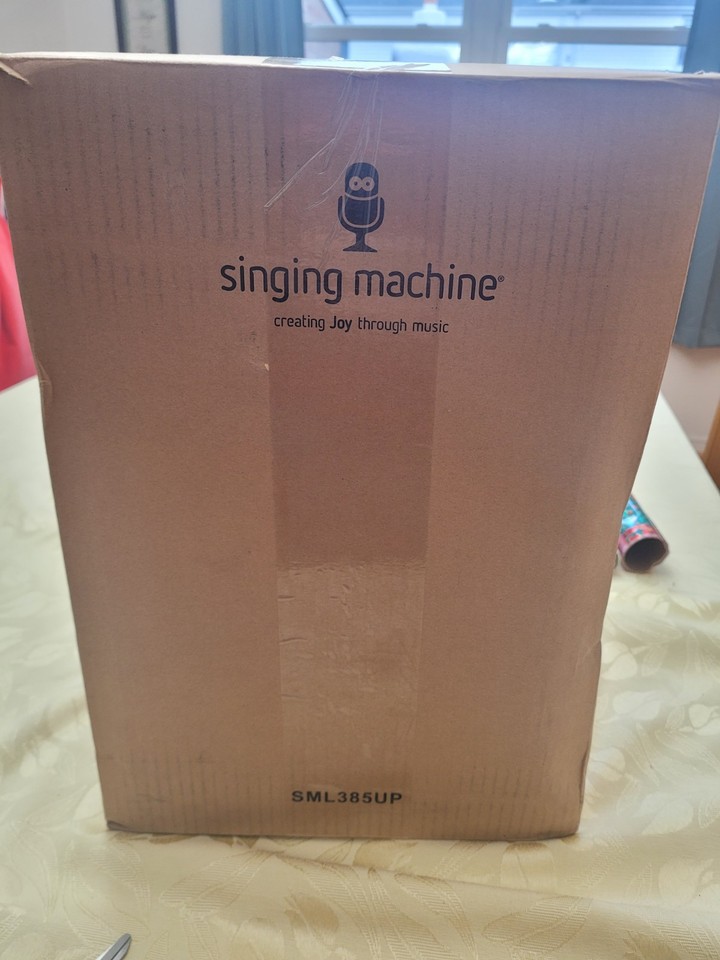 The Singing Machine PINK. SML385UP Karaoke System w/LED Disco Lights ...