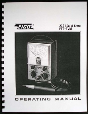 EICO 239 Solid State FET TVM Instruction Manual | eBay