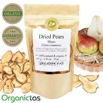 Organic Dried Pear Slices NO Sugar added, NO Sulfur Dioxide, Premium EU ...