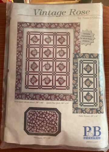 Vintage Rose quilt kit by Nancy Odom, P & B Textiles | eBay
