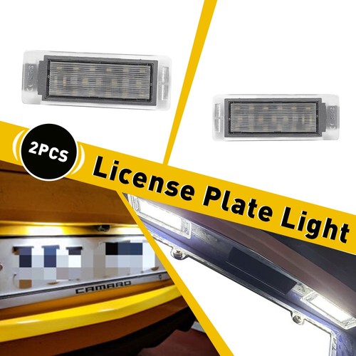 Full License LED Plate Lamp Lights For CTS Cadillac XTS Corvette Chevy ...