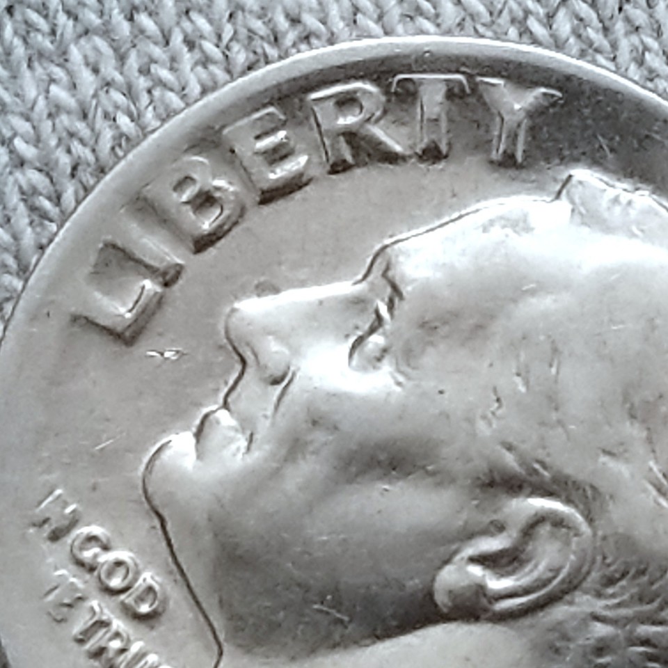 1985 D Roosevelt Dime 10c Strike Errors Broadstrike error Fade Fat ...