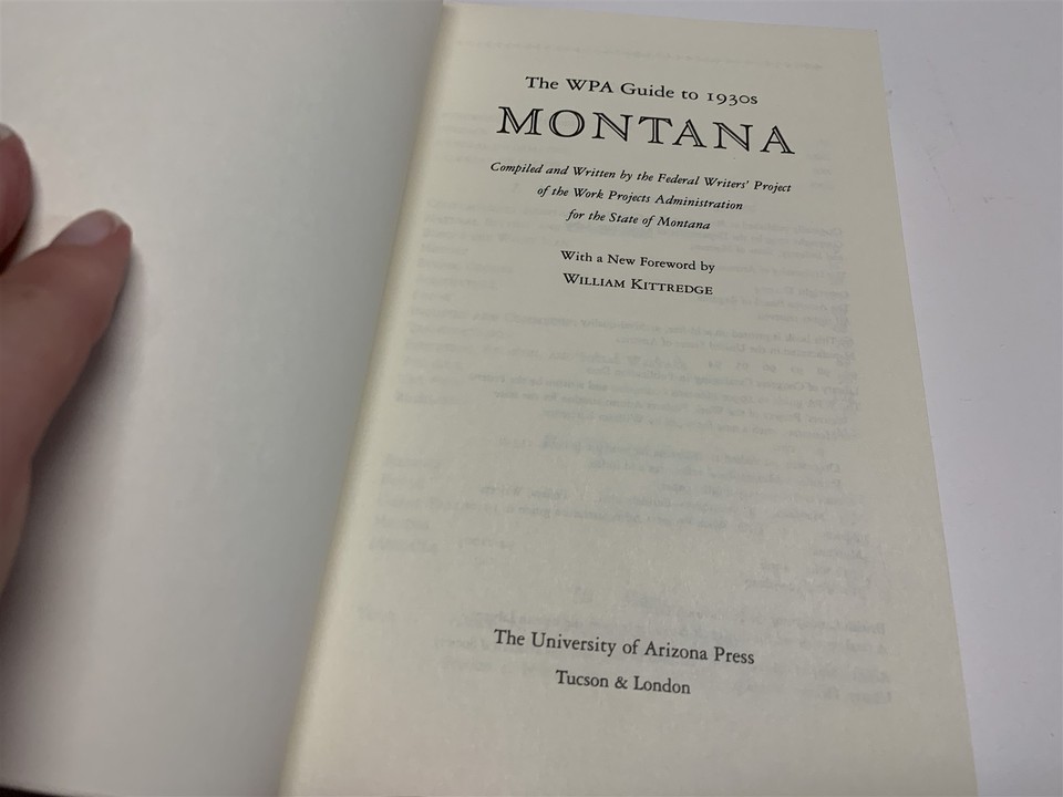 WPA Guide to 1930s Montana by Work Projects Work Projects ...