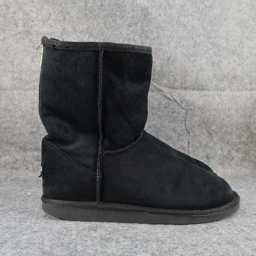 Ukala Shoes Womens 10 Boots Winter Comfort Leather Wool Amanda Short ...