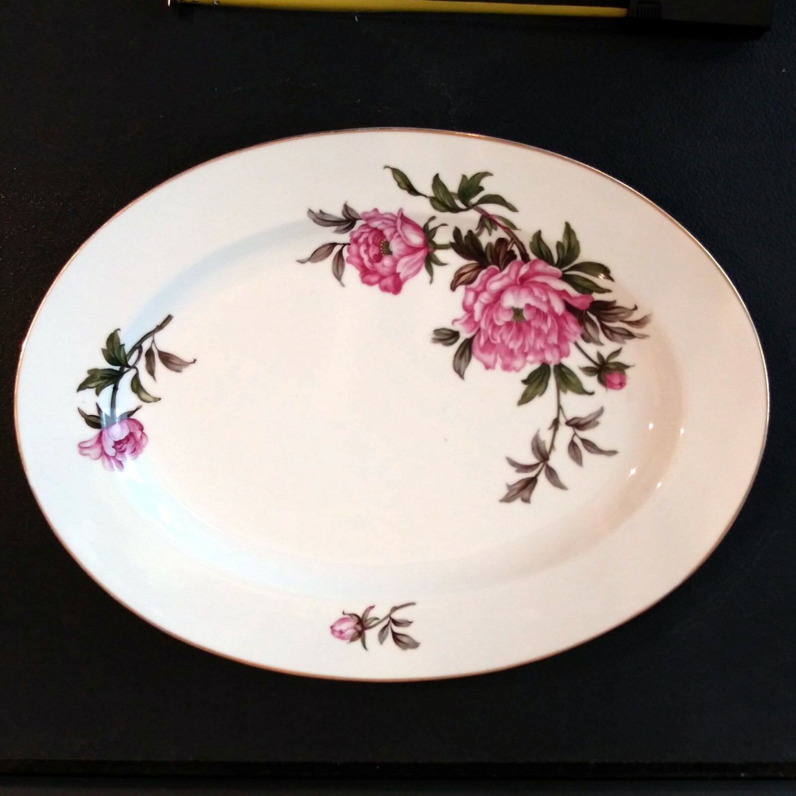 Pink Roses Yamato Fine China 16.5 inch Platter Pink Peony Roses ...