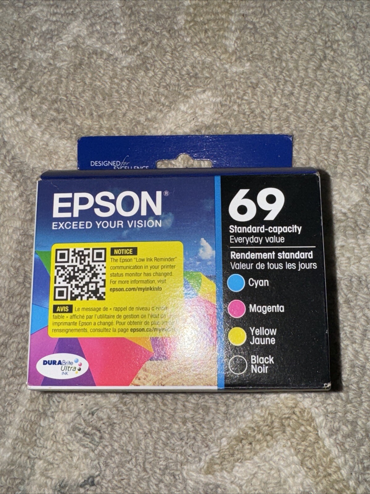 Epson 69 T069120-BCS Black Cyan Magenta Yellow Ink Cartridges EXP: 2026 10343873292 | eBay