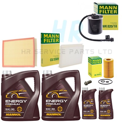 12L OIL & MANN FILTERS SERVICE KIT FOR MERCEDES SPRINTER 414 416 CDI ...