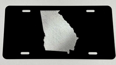 GA Georgia State Car Tag Diamond Etched Engraved Aluminum License Plate ...