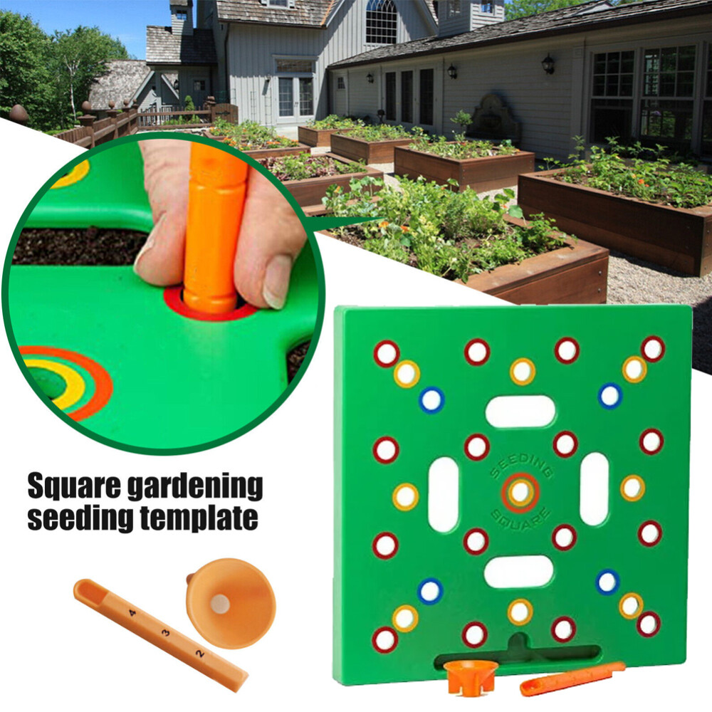 Seeding Square Gardening Seed Spacer Template Tool Vegetable Plant Grow ...