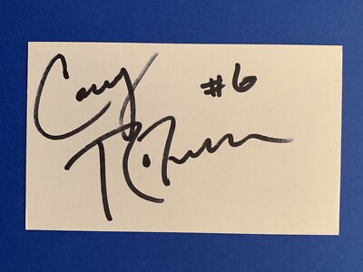 COREY ROBINSON #6 (RARE) Signed TROY TROJANS 3x5 Index Card Autograph ...