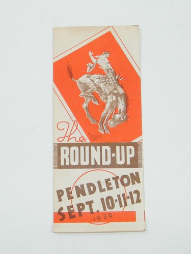 1936 PENDLETON ROUND - UP PAMPHLET BROCHURE | eBay