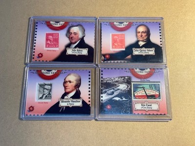2025 Historic Autographs Founding Fathers Lot of 4 Diff. Stamp Cards ...