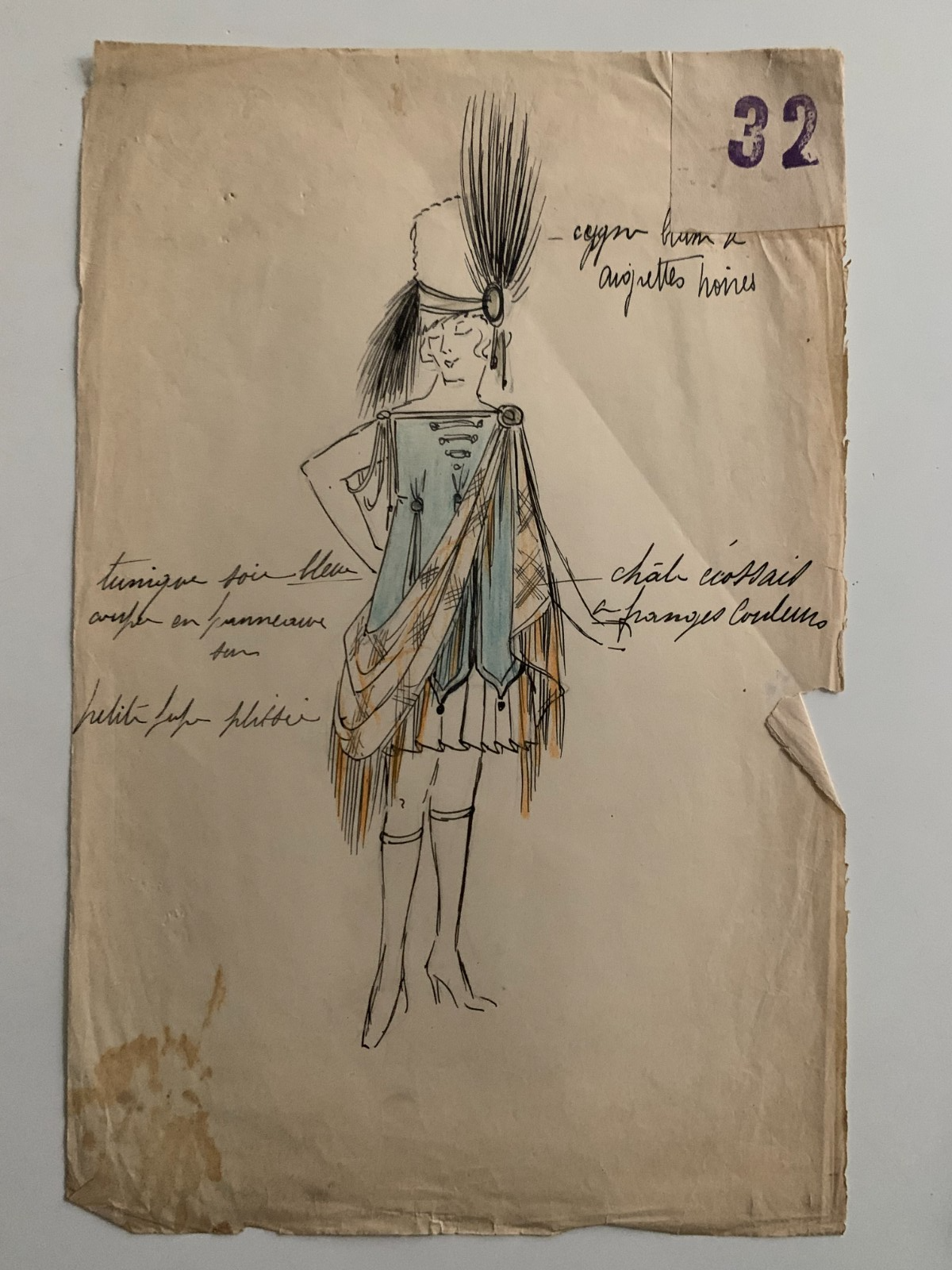 DESSIN ORIGINAL COSTUME DE THEATRE MAISON RASIMI VERS 1900 (15) | eBay